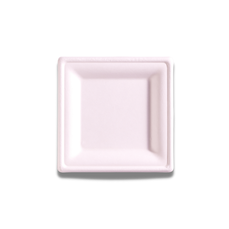 Bioway Sugar Cane Plate- Plate 6.25 inch Square | Ifresh Corporate Pantry